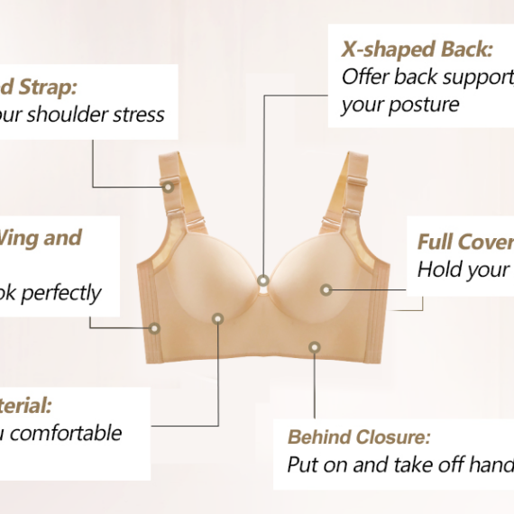 Fashion Deep Cup Bra Hide Back Fat Full Back Coverage Push Up Bra With