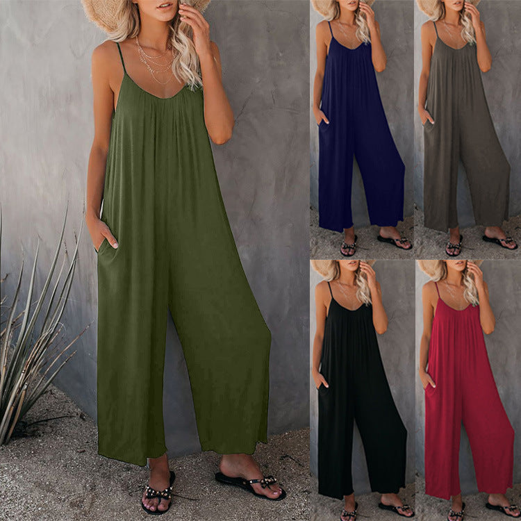 Ultimate Flowy Wide Leg Jumpsuit With Pockets Lulunami