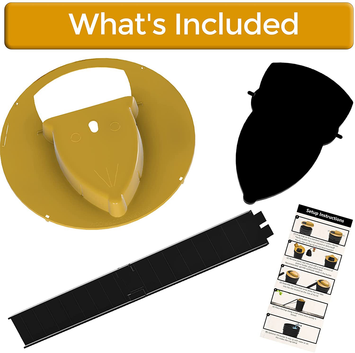 Rat Flip & Slip Trap Bucket Lid Mouse Trap - Lulunami Rat Flip & Slip Trap Bucket Lid Mouse Trap - Lulunami