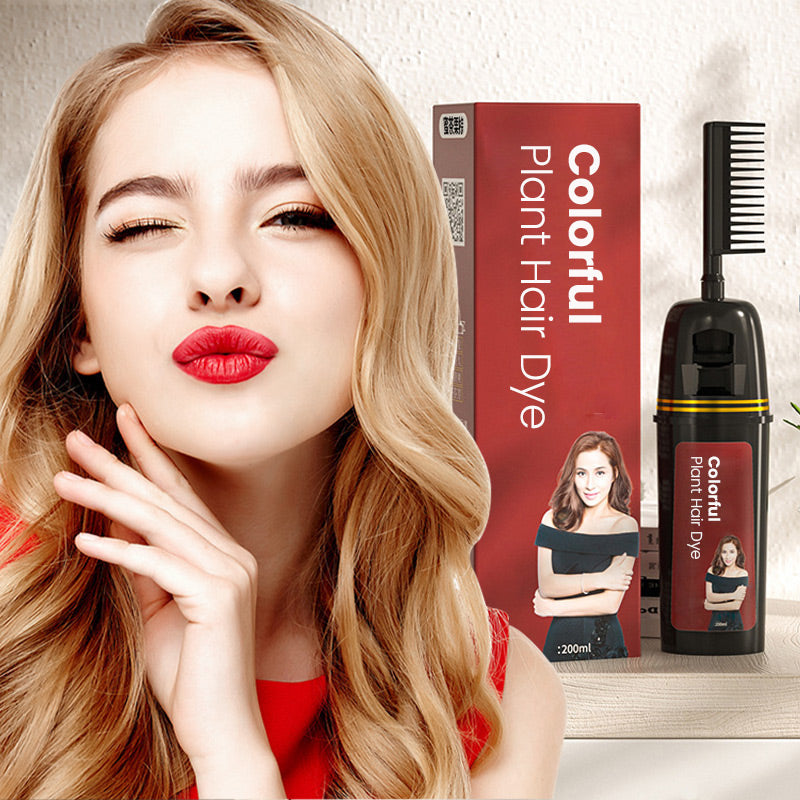 Colorful Plant Hair Dye With Innovative Comb Applicator Limited Time