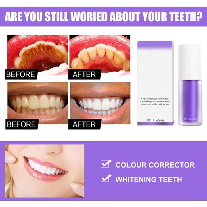 SMILEKIT New V34 Series Toothpaste Purple Colour Corrector - Lulunami SMILEKIT New V34 Series Toothpaste Purple Colour Corrector - Lulunami
